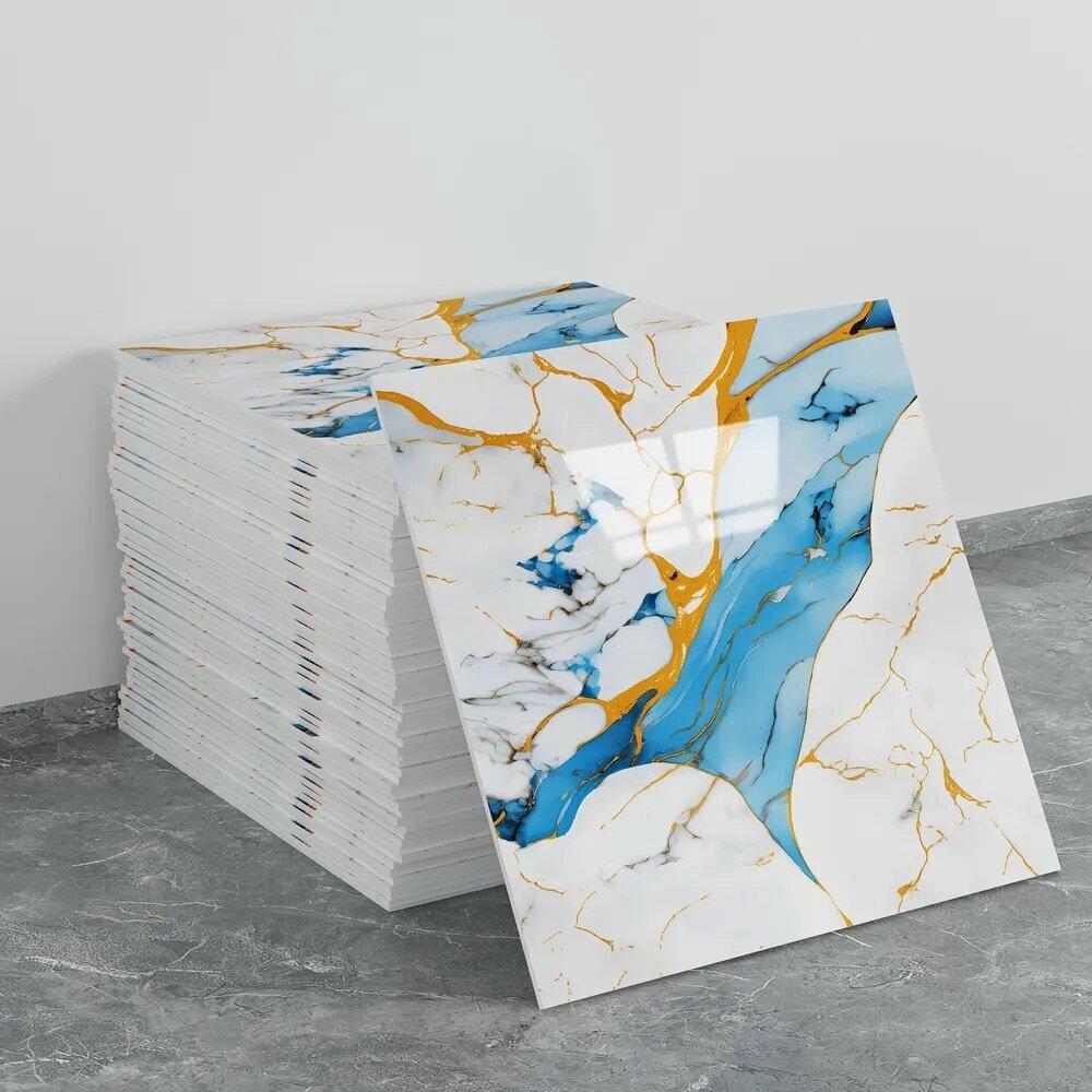 Самоклеящиеся стеновые панели под мрамор, панель ПЭТ, огнестойкие водостойкие и быстрый монтаж, для кухни, ванной, акцентных стен