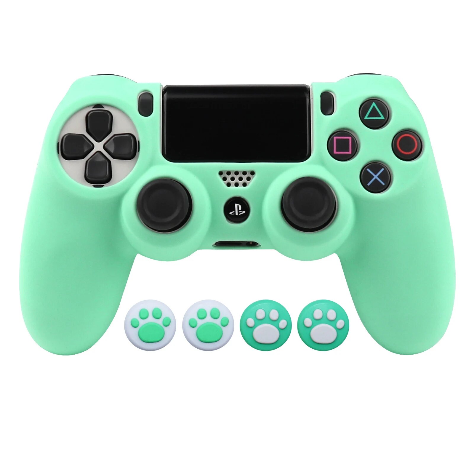 Силиконовый чехол для геймпада PS4 Ralan розовый green