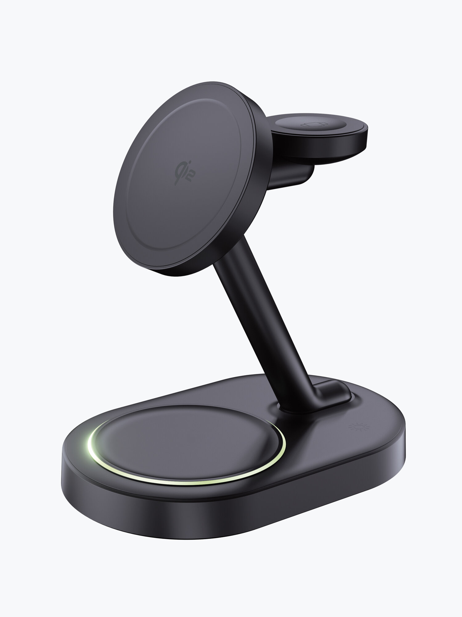 Беспроводная зарядная станция 3 в 1 магнитный QI2 NEO Galaxy 23Вт, черный, Deppa 23168