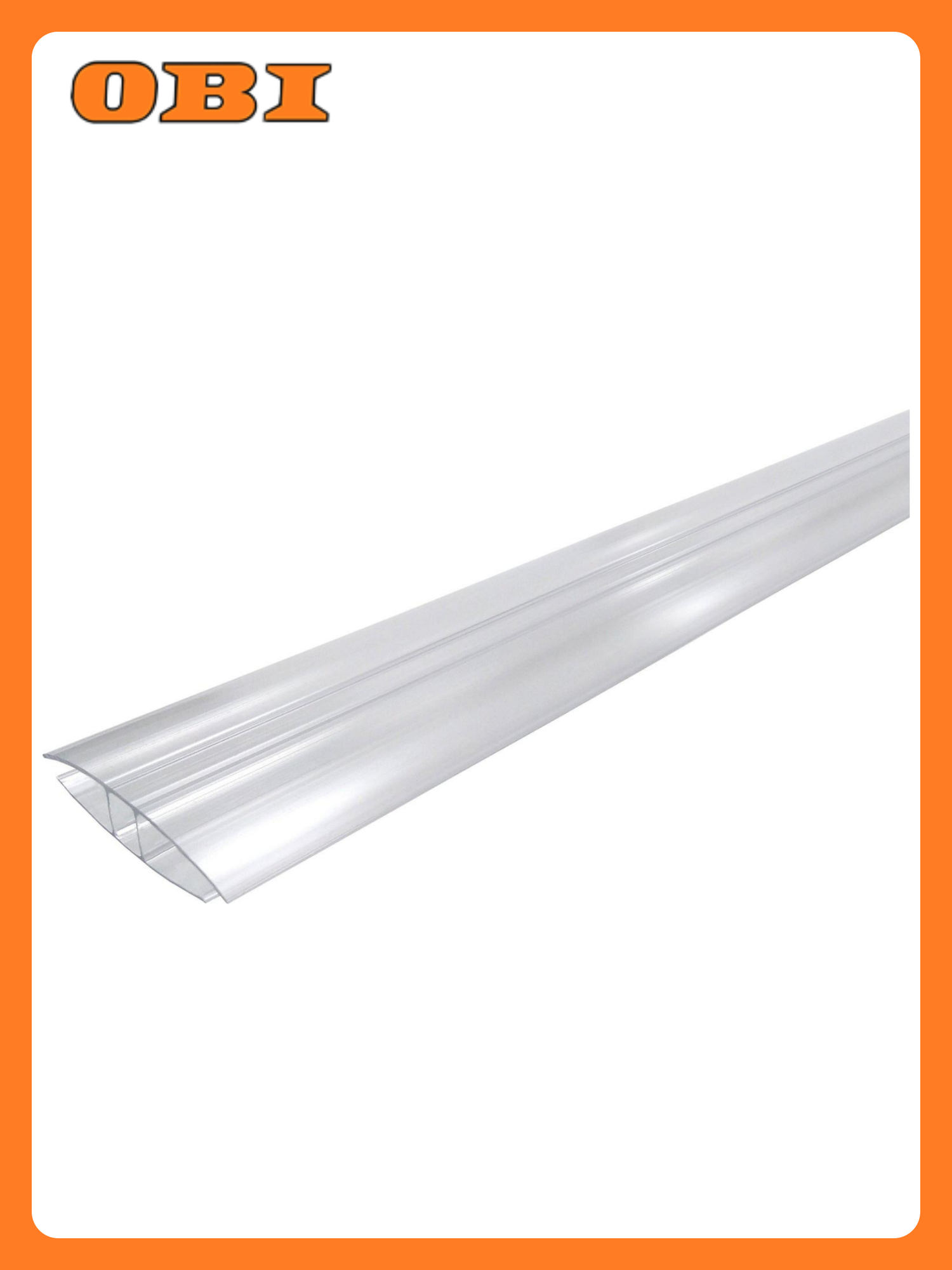 Профиль стыковочный Novattro, ПВХ, прозрачный, 3000x80x10 мм