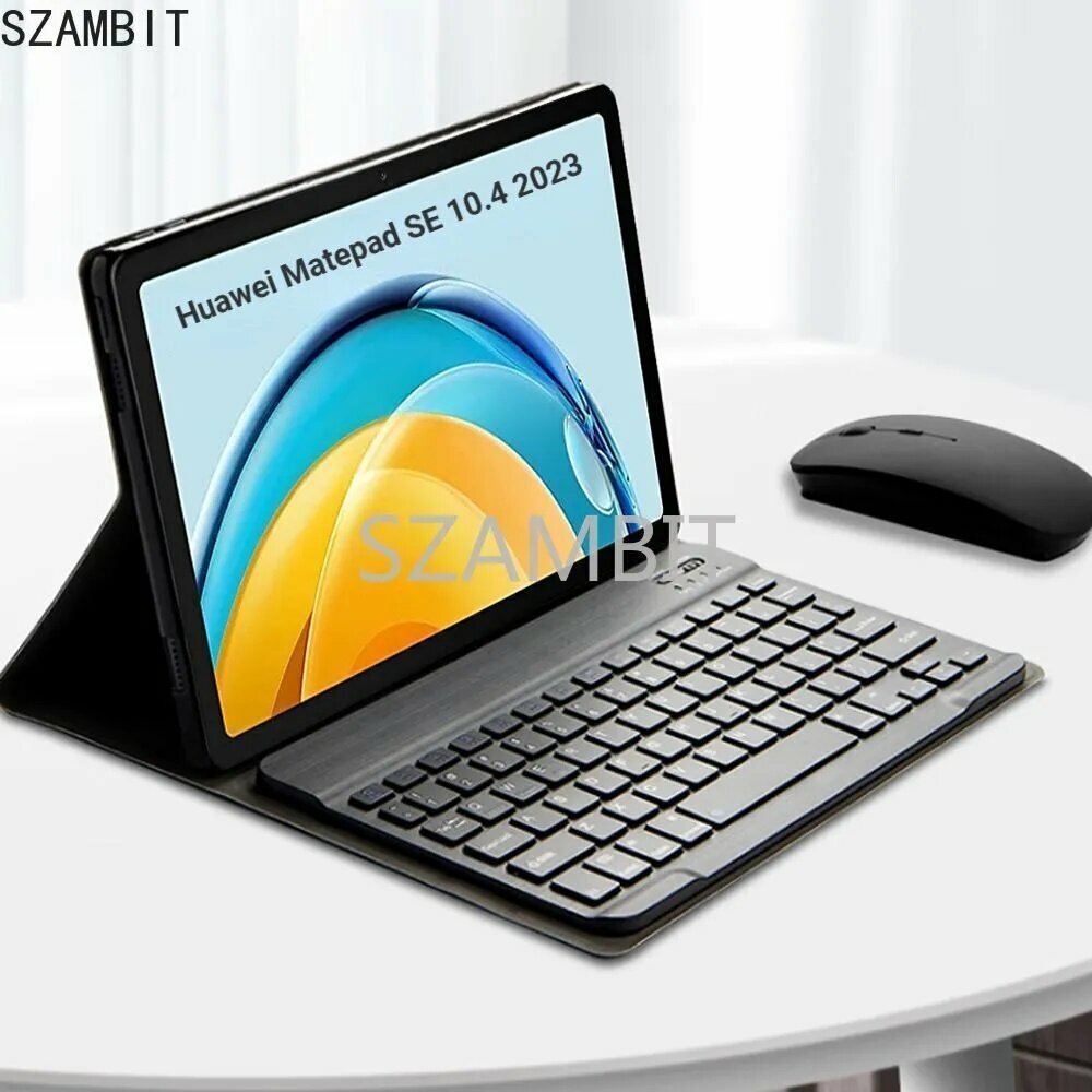 Чехол с клавиатурой для Huawei Matepad SE 10.4 2023(AGS5-L09, AGS5-W09) , чехол с английском и русской клавиатурой