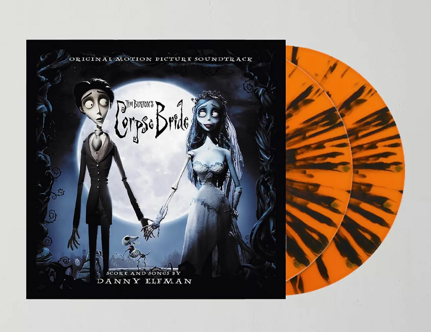 Тим Бертон: Труп Невесты OST (500шт в мире, Pumpkin Splatter USA Limited) Цвет: "Тыквенные Брызги", Ультра-Редкая, Виниловая Пластинка из США, Саундтрек-Фильм Corpse Bride от Tim Burton
