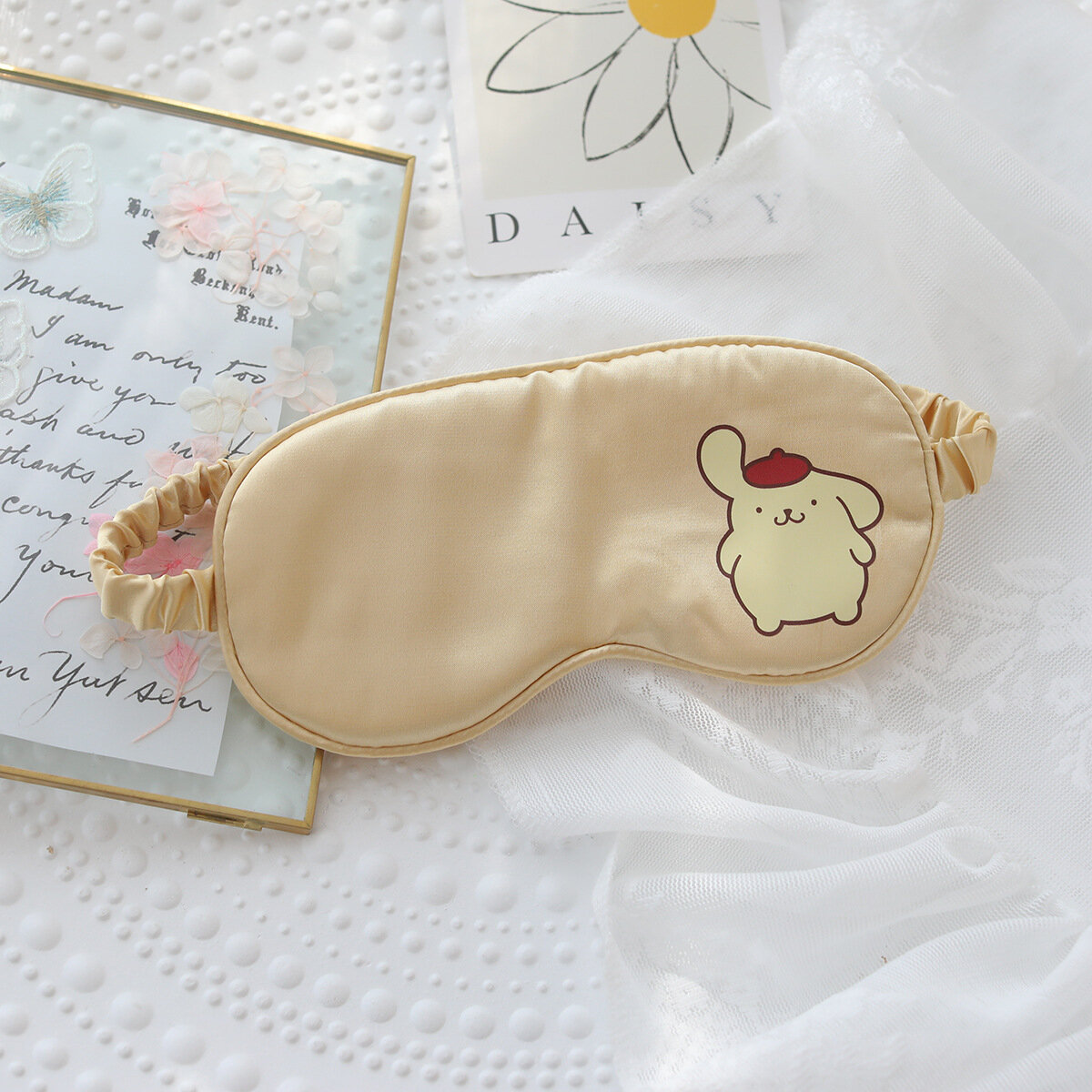 Милая мультяшная маска для сна, дорожная маска для глаз, светонепроницаемая маска для глаз для студентов и девушек, снимает усталость глаз, дышащая защитная маска для глаз из ледяного шелка.