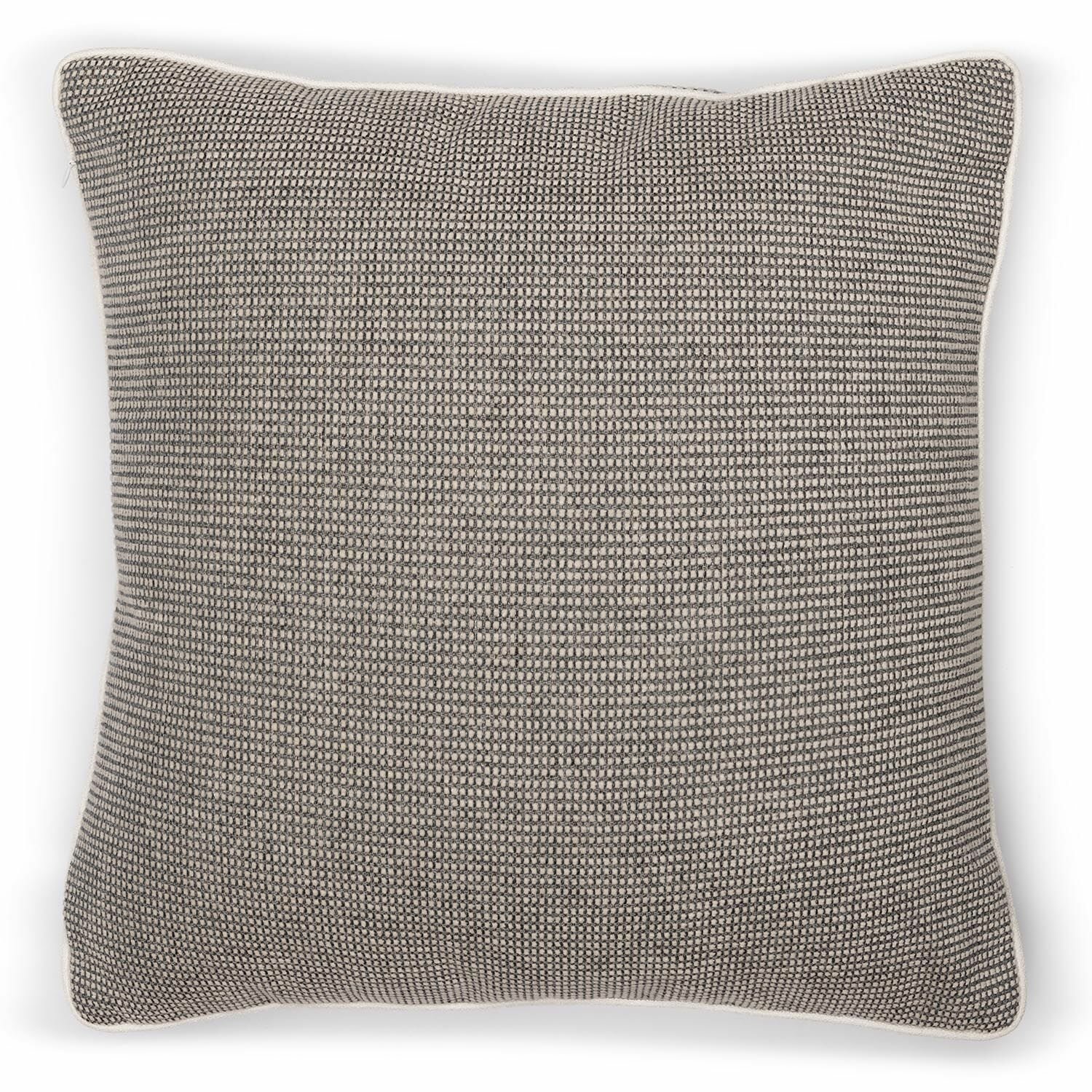 Подушка Textil Roig CUBE декоративная 40х40 черно-белая клетка, кант белый, 60% хлопок 40% полиэстер, наполнитель конфорель