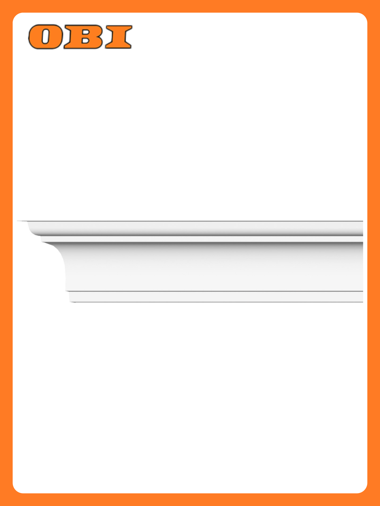 Плинтус потолочный 10526Е белый 57х88