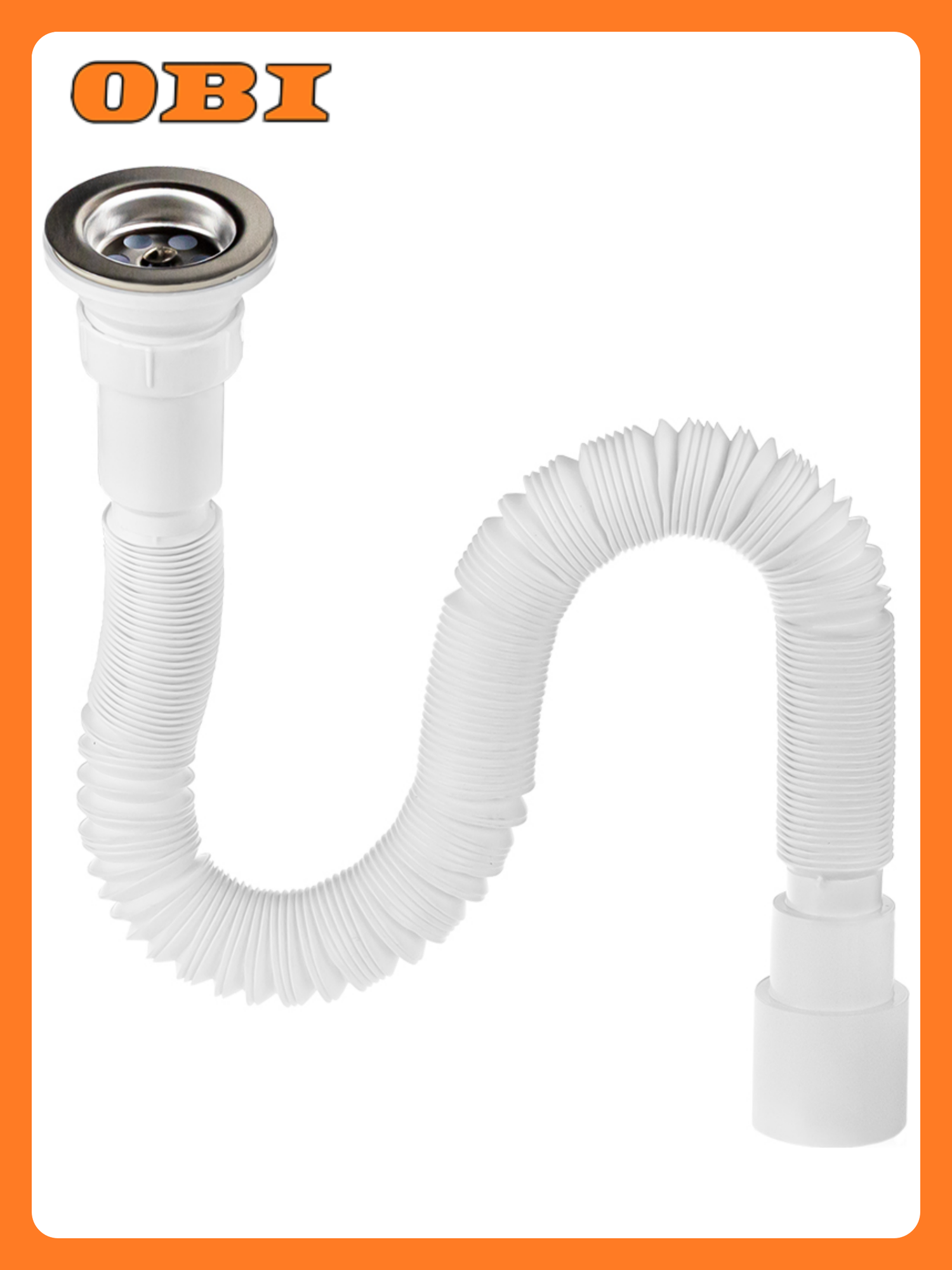 Гофросифон 1500 мм 1.1/2" х 40/50 универс.(вып. с нерж. решёткой)