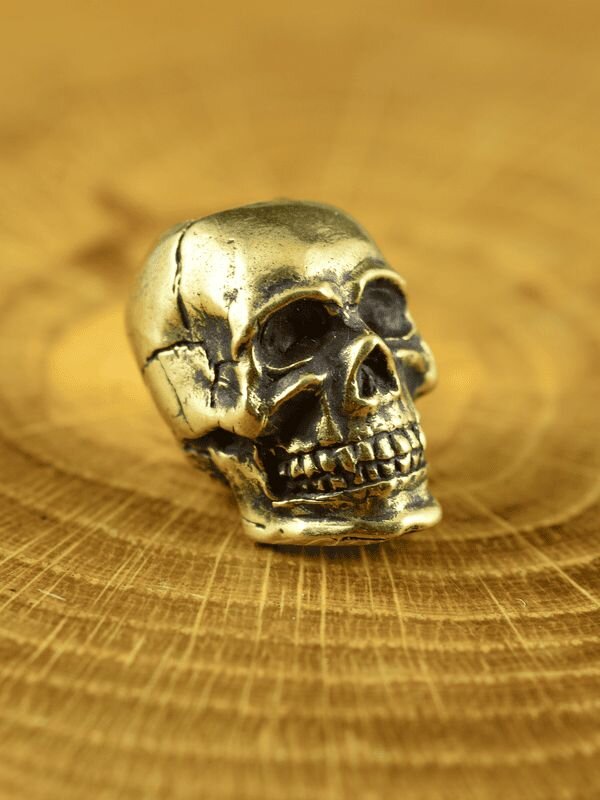 Бусина темлячная для паракорда Hobbylive, ювелирная латунь -Череп