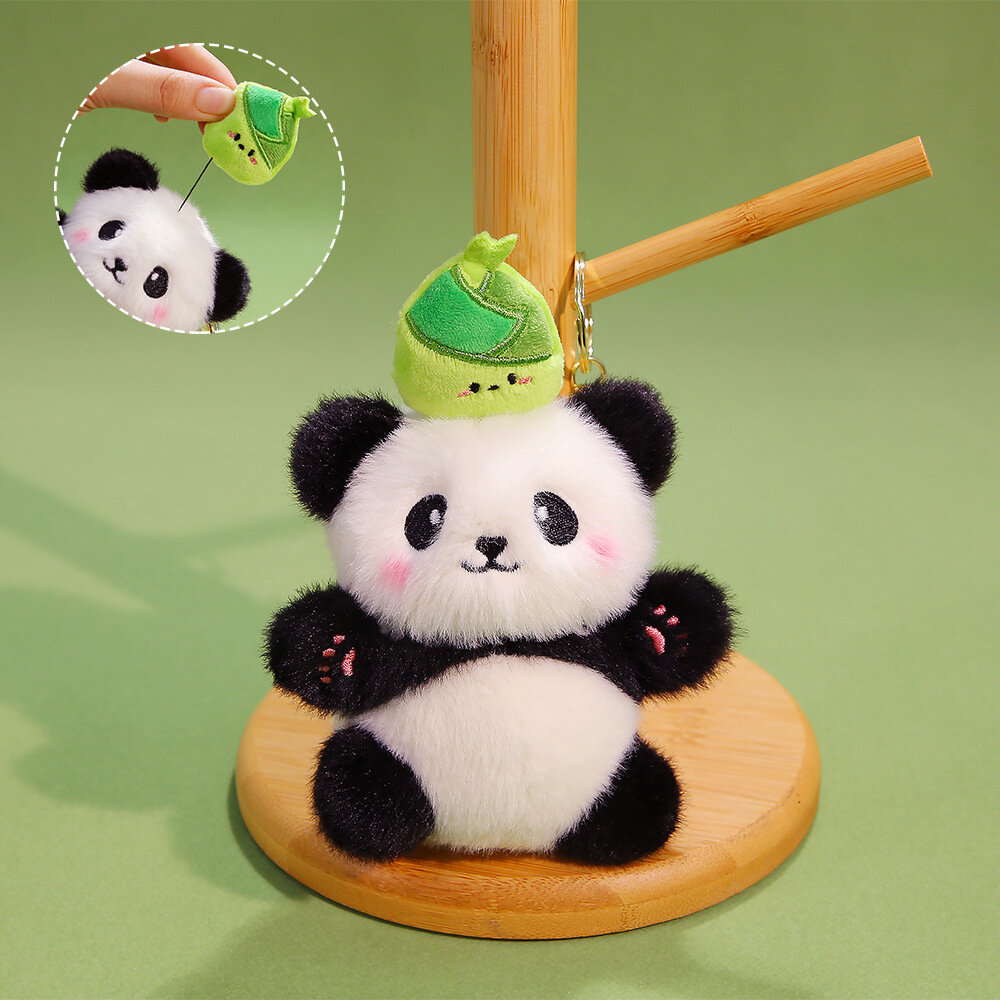 Милый и очаровательный кулон в виде панды с веревочкой, плюшевая игрушка, кукла, брелок для рюкзака, брелок для ключей, кукла