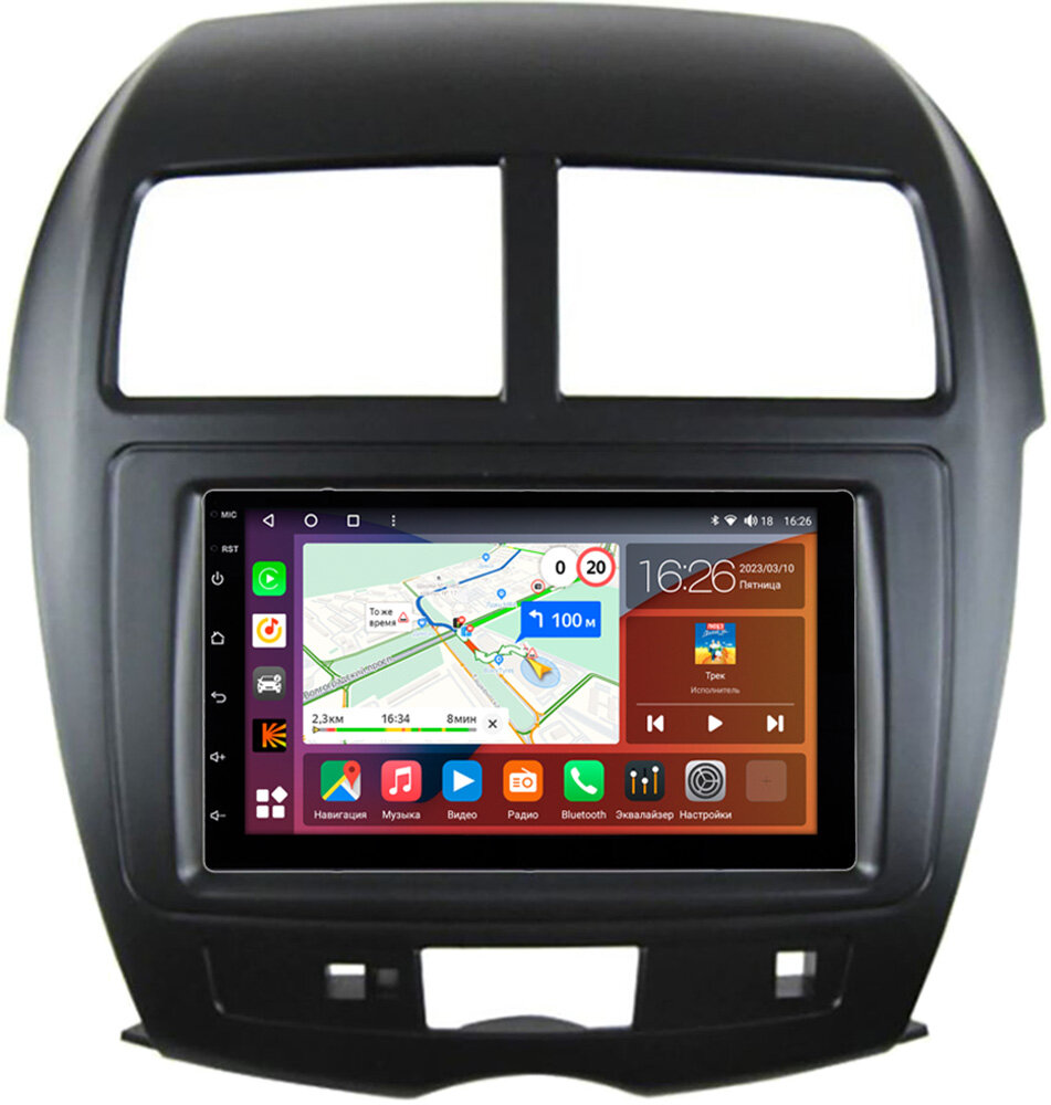 Штатная магнитола Mitsubishi ASX, Outlander Sport, RVR 3 2010-2019 Canbox EVO 5822-RP-MMASX-69 Android 14 (4G-SIM, 8/256, DSP, QLed, AI, 360)