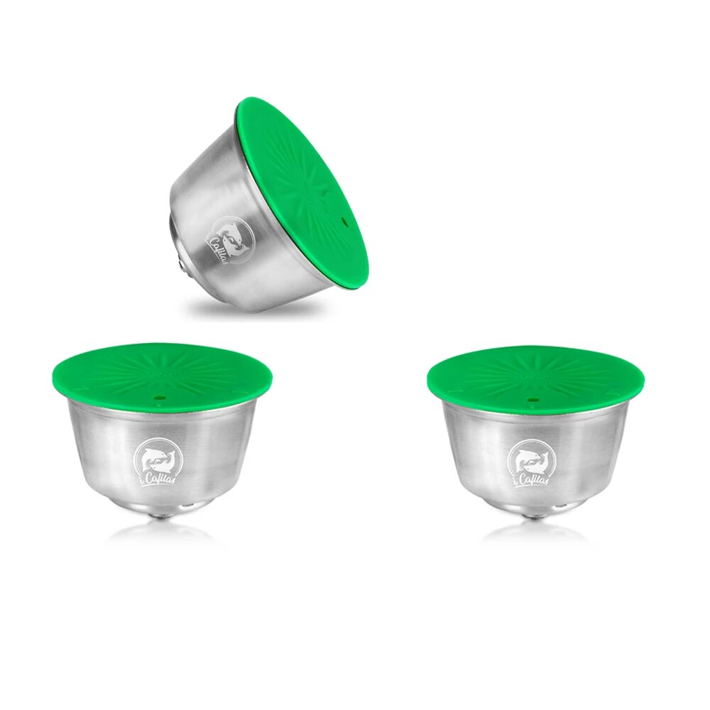 3 многоразовые капсулы i Cafilas для Dolce Gusto, изумрудные