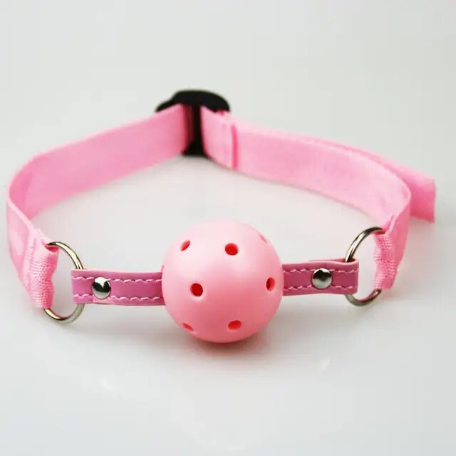 Бондаж, кляп с открытым ртом, сбруя, фиксатор, сплошной полый мяч, товары для взрослых фетишей, секс-игрушки для женщин и мужчин_HE159