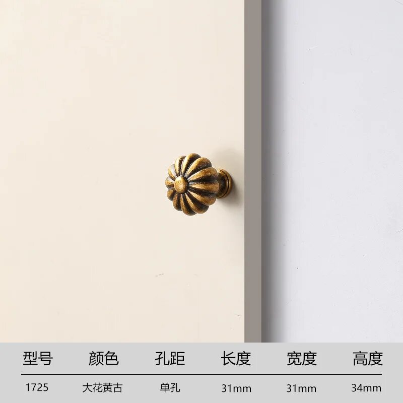 Античная бронзовая ручка для шкафа Antique-A single