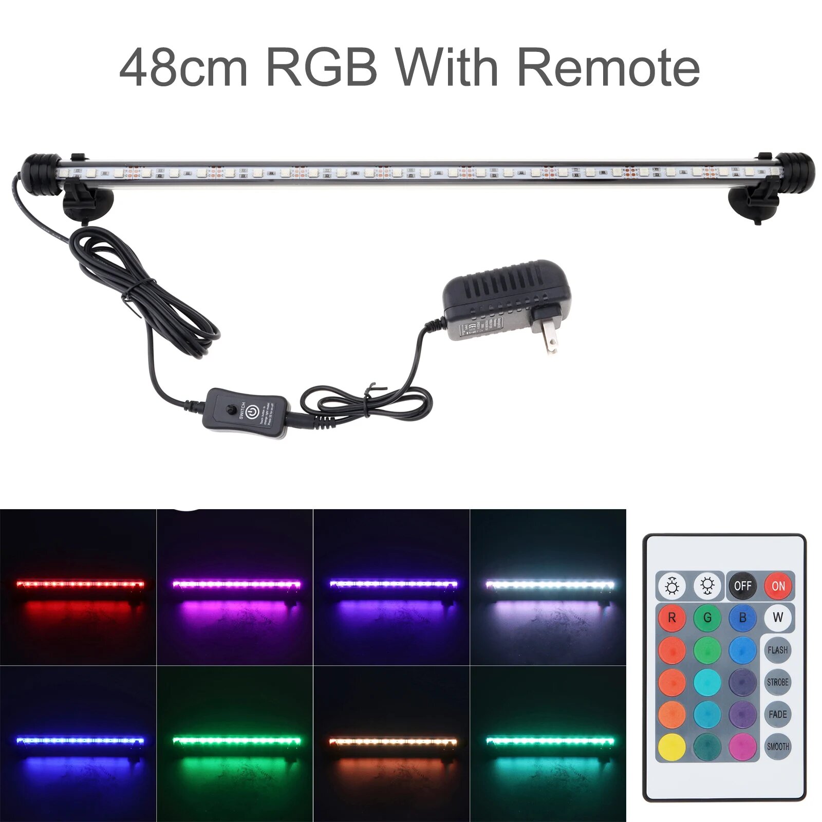 RTNLIT подводный светодиодный светильник для аквариума RGB 48cm