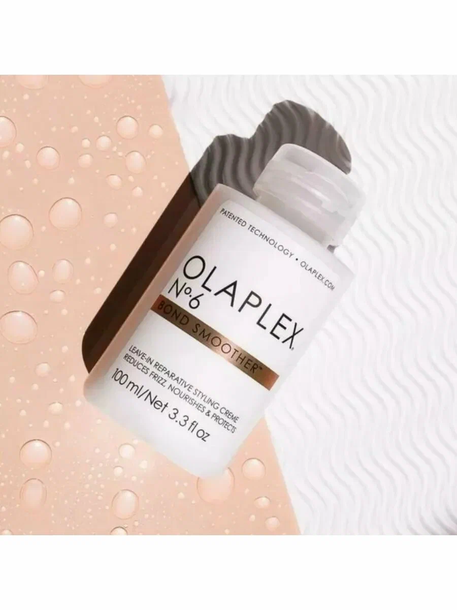 OLAPLEX №6 Сыворотка гладкость волос, 100мл，Восстанавливайте сухие, ошпаренные и поврежденные участки