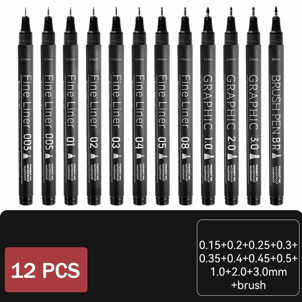 Набор кистей для рисования № 1, 12 шт.