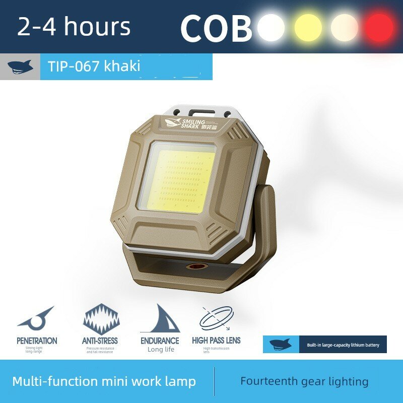 Мини-фонарь для осмотра автомобилей Smiling Shark Super Bright, трехлучевой, с магнитным креплением, прожектор, для