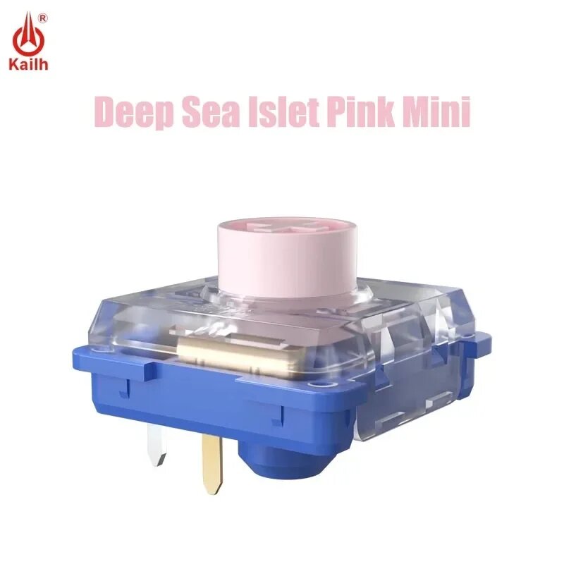 Kailh Islet Розовый Розовый мини-переключатель Низкопрофильные бесшумные переключатели Механическая клавиатура Deep Sea Islet Pink MINI Linear 13553 Hitbox