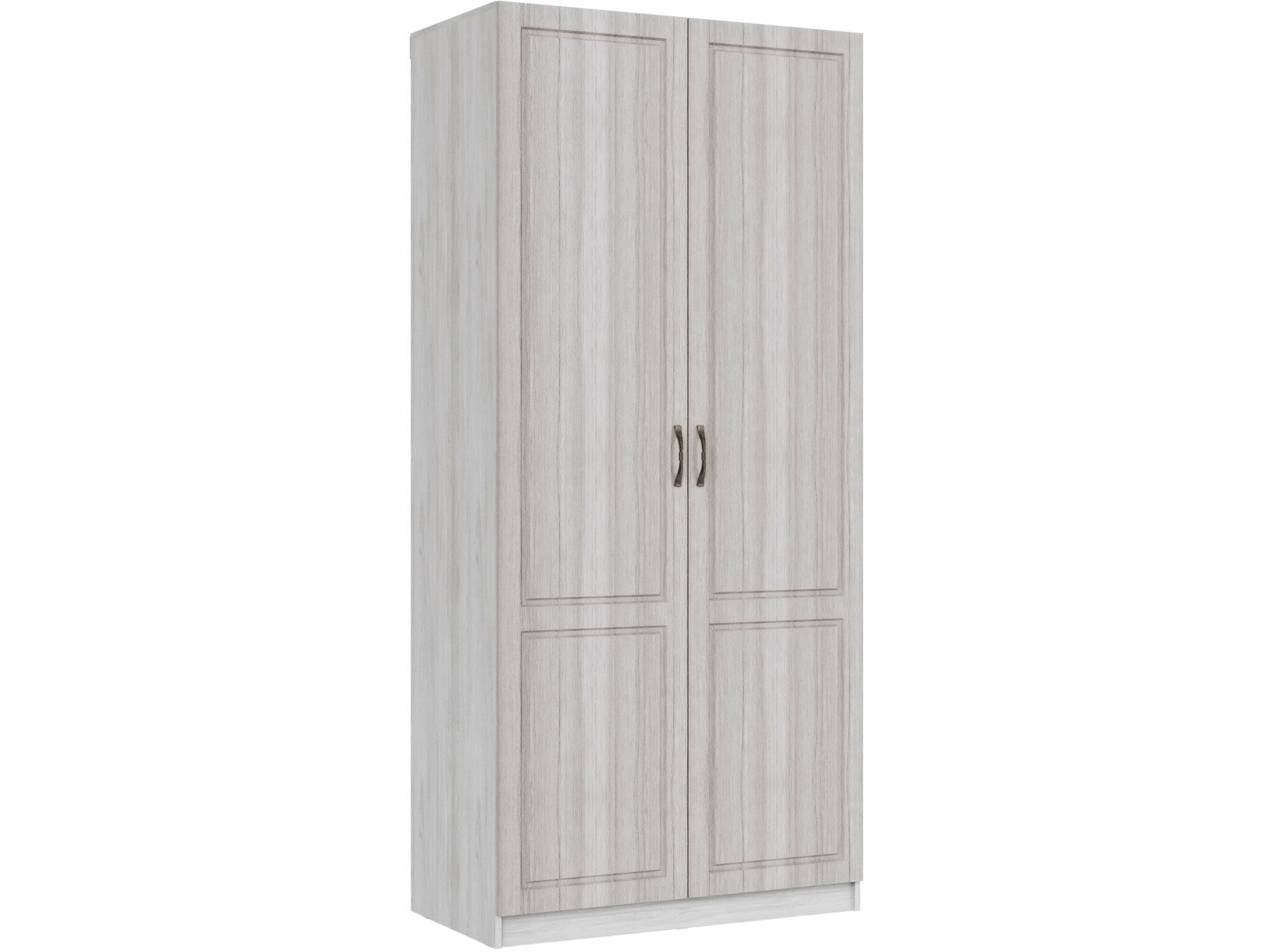 Шкаф 2-х створчатый в классическом стиле, Ясень анкор светлый/Сандал белый