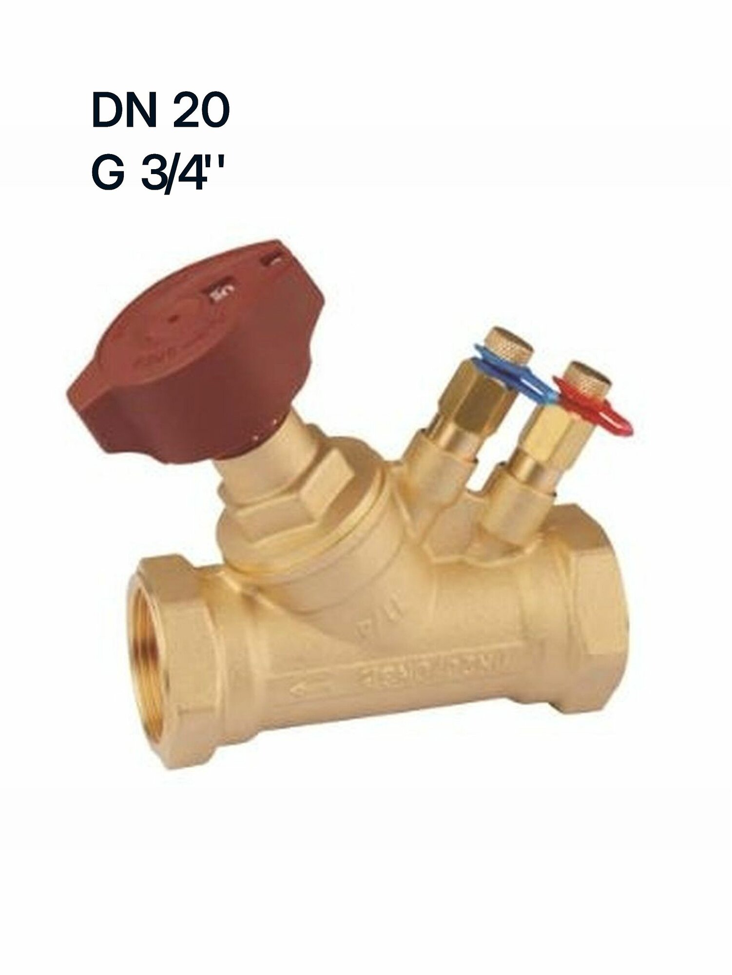 Клапан балансировочный ручной "XK" ВР DN20 PN16, Kvs 5.7 с изм. нип. тип NB (SBV20HX)