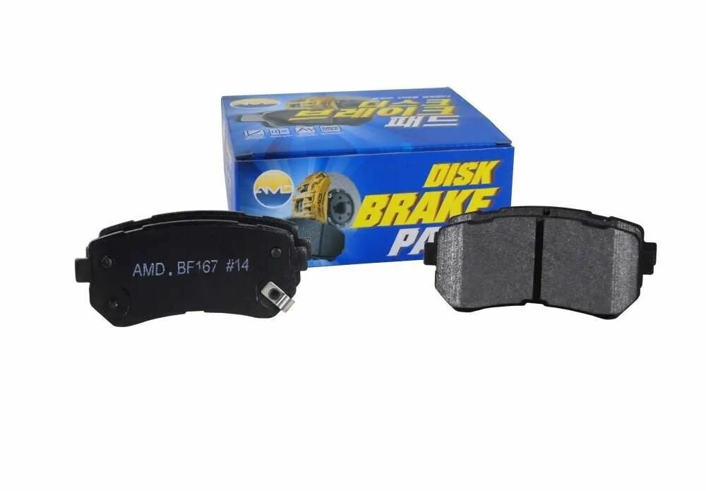 Колодки тормозные AMD AMD. BF167, задние, Opel Accent 10, 05, I30 10, 07, Kia Ceed 12, 06, Rio II 03, 05