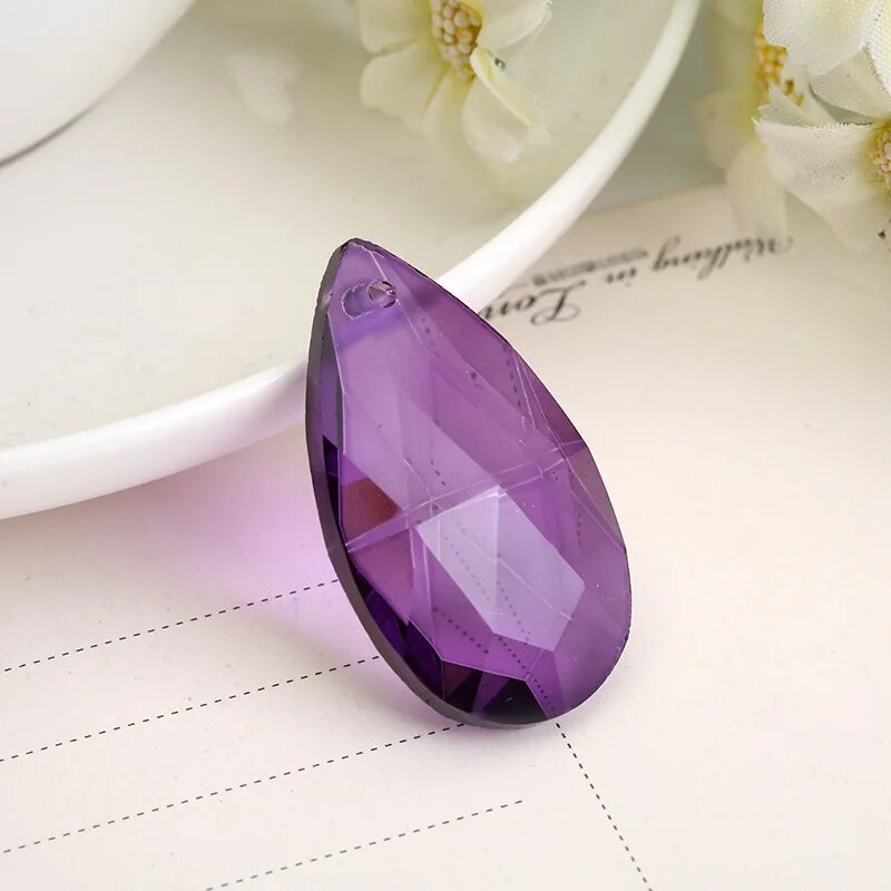 Camal 5 шт. Кристалл 38 мм Капля подвеска Фиолетовый, Violet