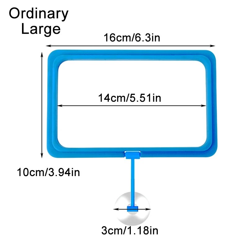 Плавающий кормушник для аквариума синий, Ordinary Large