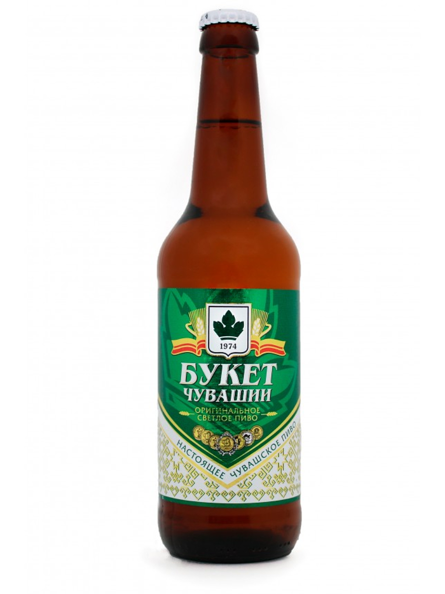 Пиво Букет Чувашии, светлое фильтрованное, лагер, 6,8%, 0,45 л