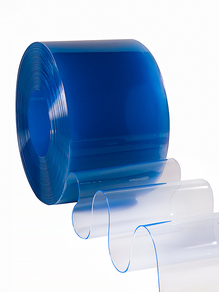 ПВХ полосовая завеса прозрачная морозостойкая 0,7x200 мм рулон (Бухта) 1 м