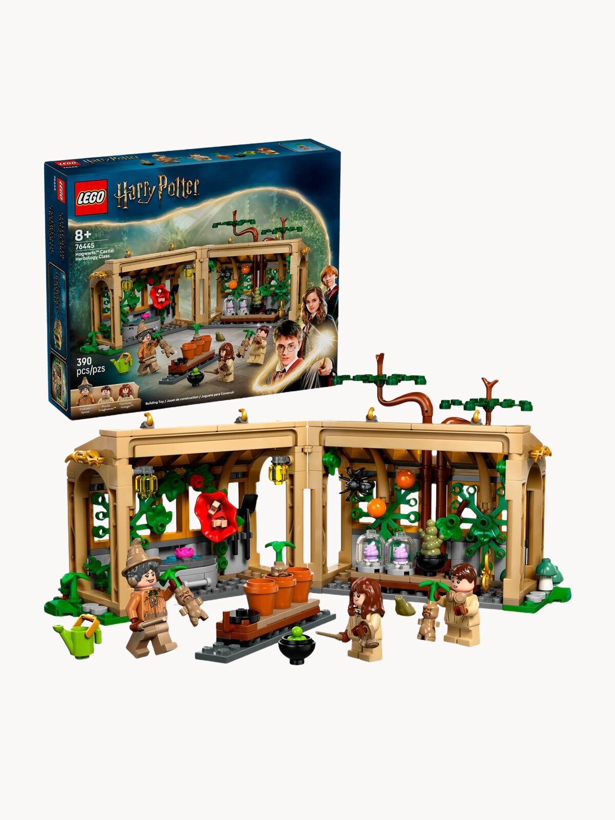 Конструктор LEGO Harry Potter 76445 Замок Хогвартс: Урок травологии, от 8 лет, 390 дет.