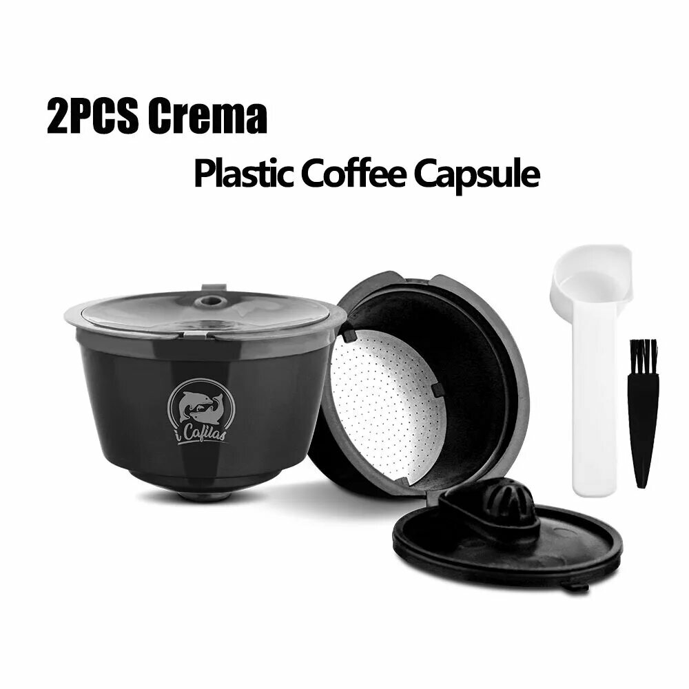 2шт. Многоразовые капсулы iCafilas для Dolce Gusto, черный