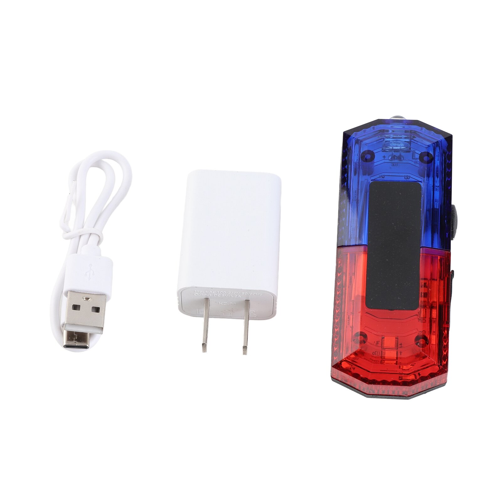 Светодиодный проблесковый маячок красного и синего цвета, мигающий, высокой яркости, перезаряжаемый, предупреждающий, безопасный фонарь для использования на открытом воздухе