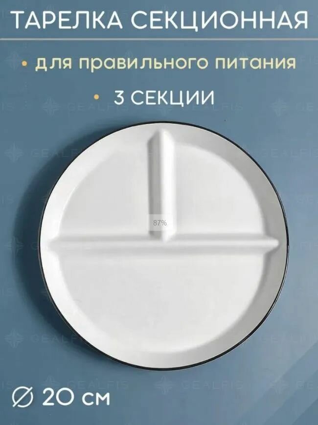 Тарелка 20 см 1 шт белый