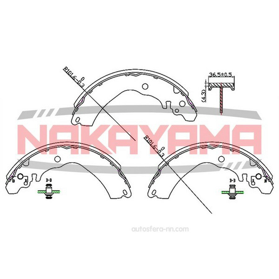 NAKAYAMA HS7224NY Колодки тормозные барабанные задние MITSUBISHI CAR NAKAYAMA HS7224NY