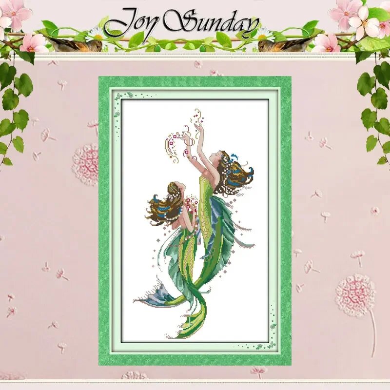 Набор для вышивки крестом Joy Sunday "Русалка" 14CT blank canvas