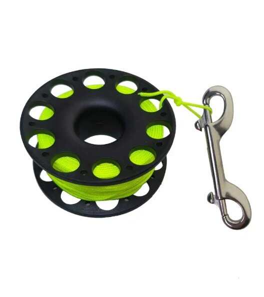 Катушка NEMO SPOOL GREEN (линь 30 метров, нержавеющий карабин, для деко-буя)