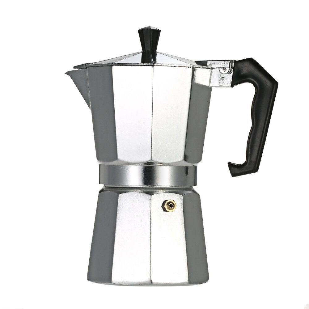 6-Cup Aluminum Espresso Percolator Coffee Stovetop Maker Mocha Pot для использования на газовой плите, электротепловой плите, размер 23*20.5*11.2cm, вес 614g