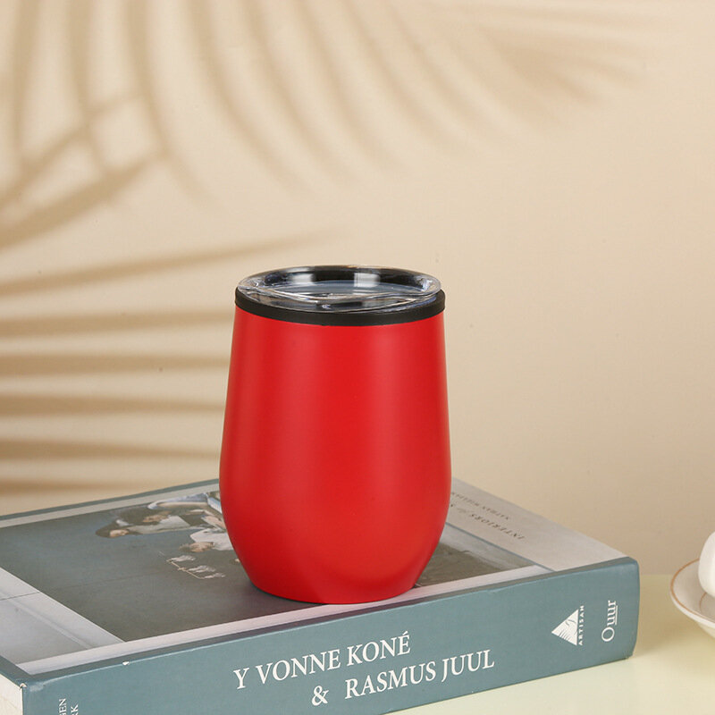 304 нержавеющая сталь яичная чашка красная 12 унций мини термос винная чашка для повседневного использования