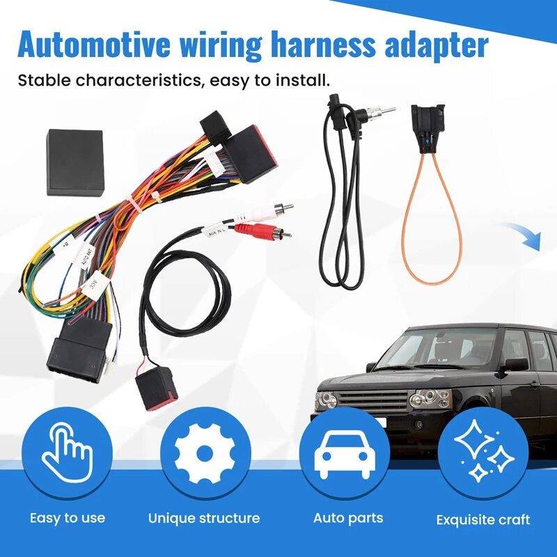 Автомобильный радиокабель Android, адаптер Canbus для Land Rover Discovery 3, жгут проводов Range Rover, разъем питания, разъем