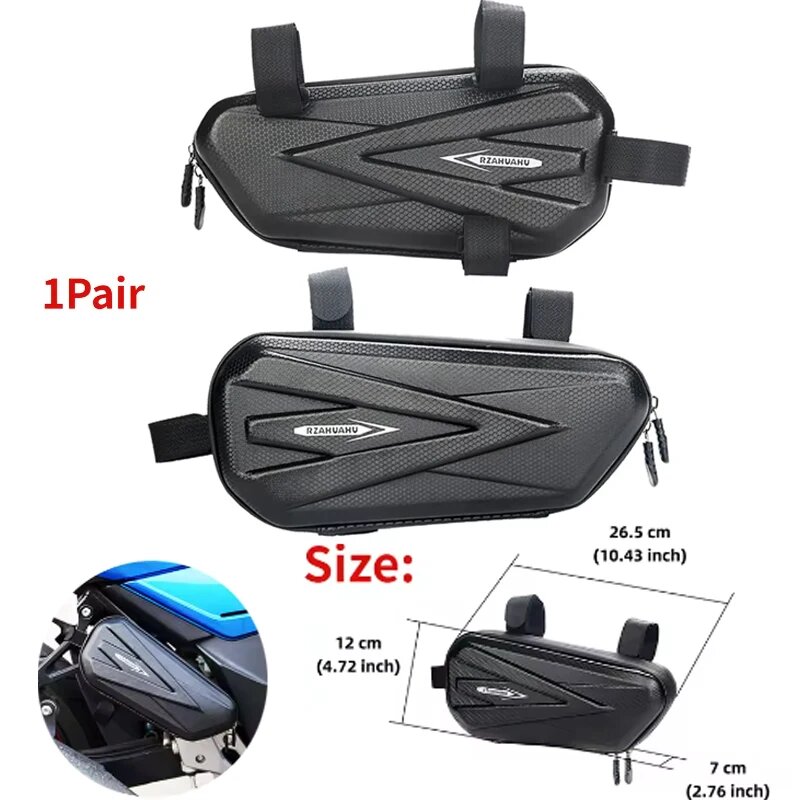 Водонепроницаемая боковая сумка для мотоцикла, седельные сумки для хранения инструментов, аксессуары для мотоциклов, сумка на раму, прочная сумка для боковой сумки для верховой езды A pair
