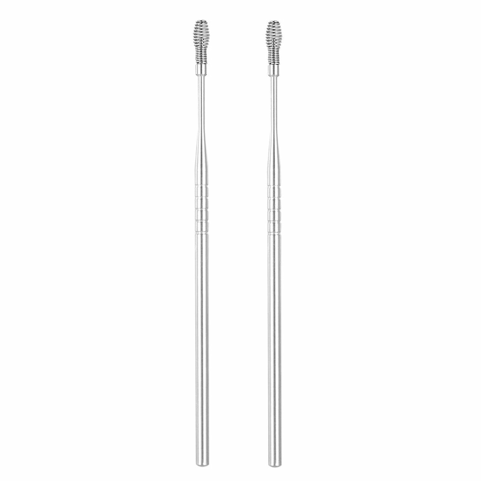 2ШТ Кюретка Для Чистки Ушей Из Нержавеющей Стали Для Удаления Ушной Серы Спиральная Пружинная Ушная Палочка Для Чистки Ушей