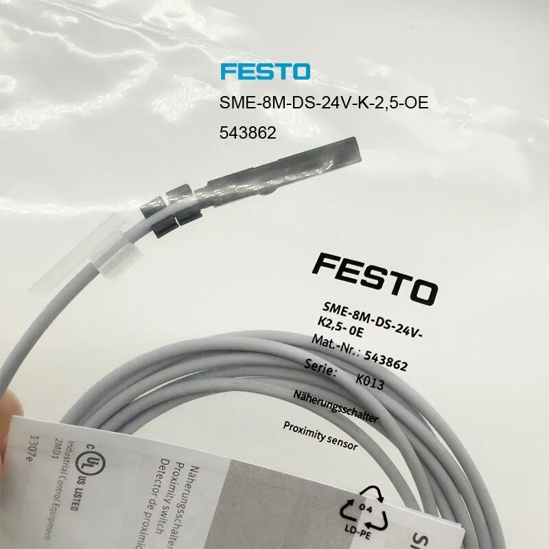 Датчик приближения Festo SME-8M-DS-24V-K-2,5-OE, 543862, 24В DC