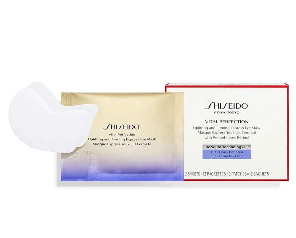 SHISEIDO Лифтинг-маска моментального действия для кожи вокруг глаз Vital Perfection 12 шт