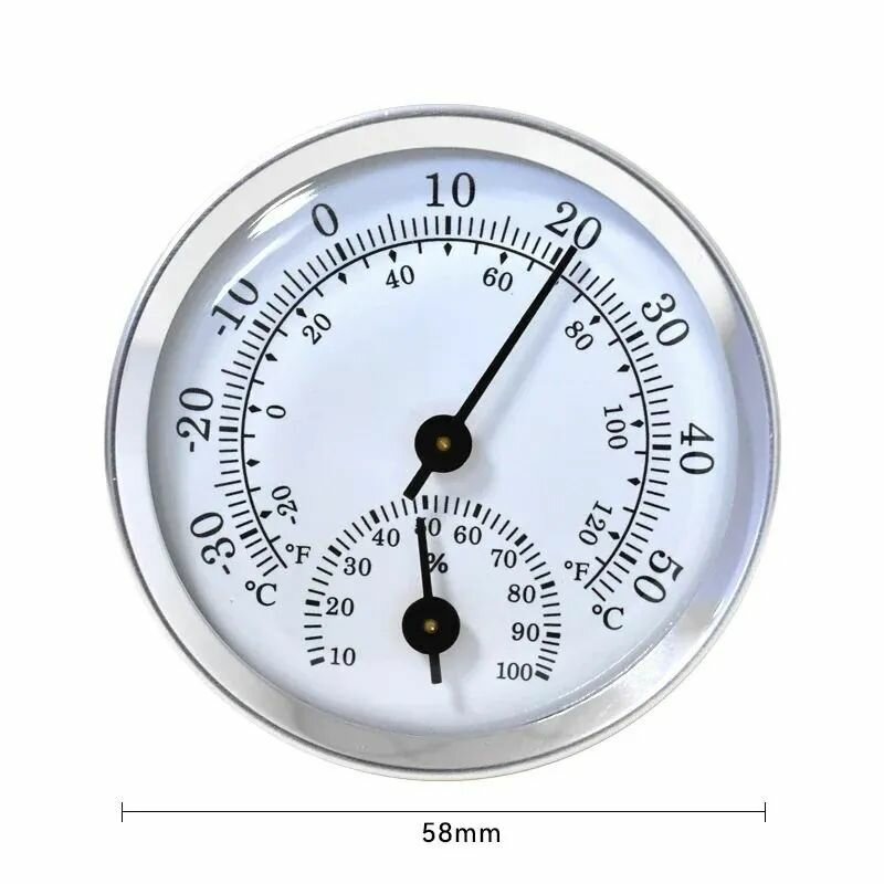 Стрелочный гигрометр-термометр миниатюрный для измерения влажности и температуры
