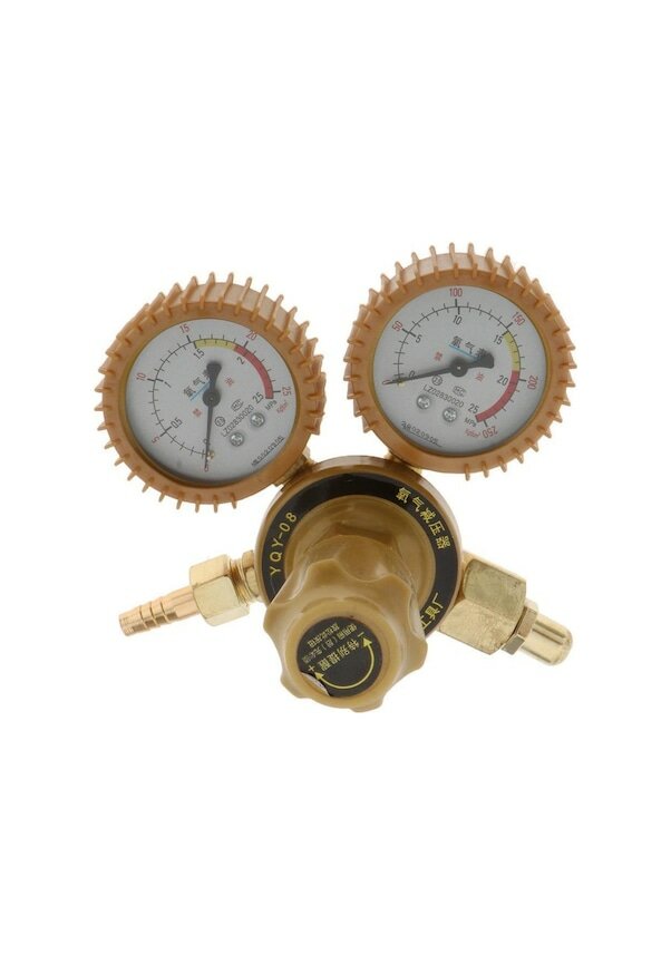 Регулятор давления кислорода для сварки газовый манометр Золотой