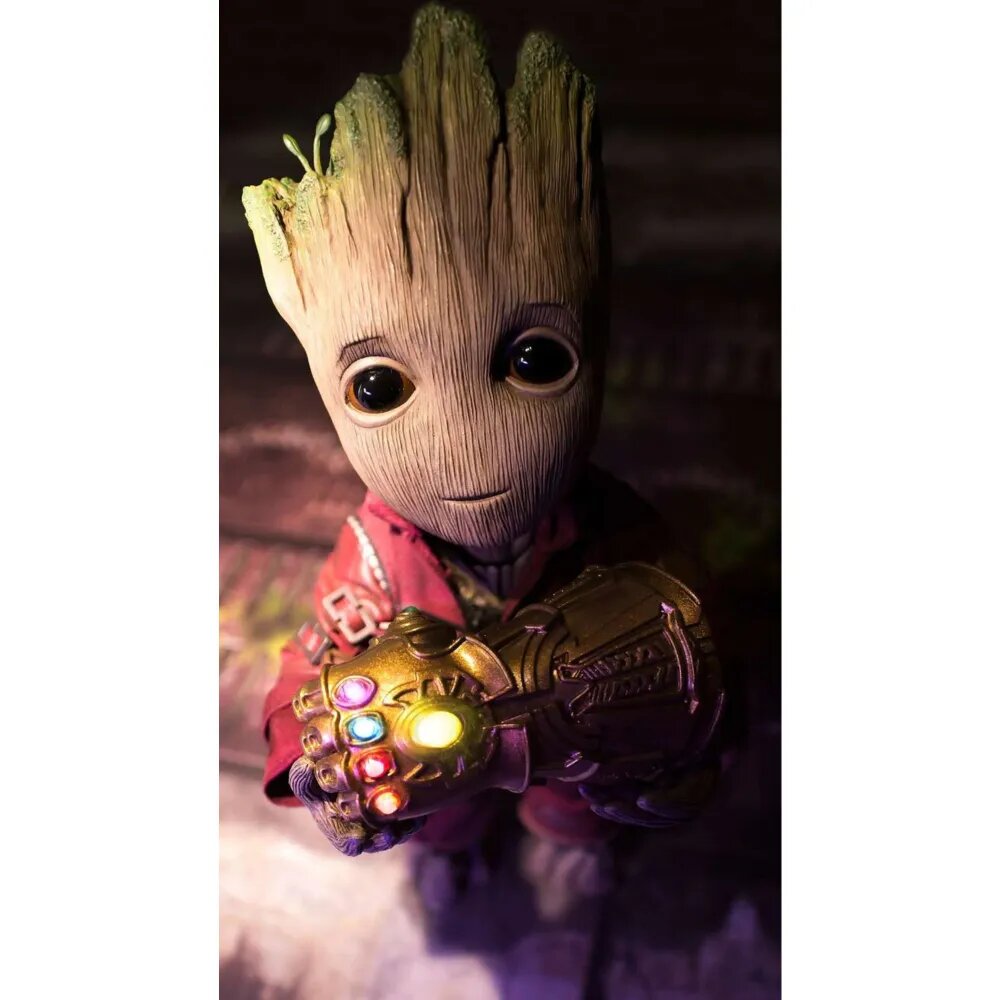 Алмазная Мозаика "Marvel Грут Стражи Галактики" 40х50 См Алмазная Вышивка / Картина Стразами Подарков / Украшения