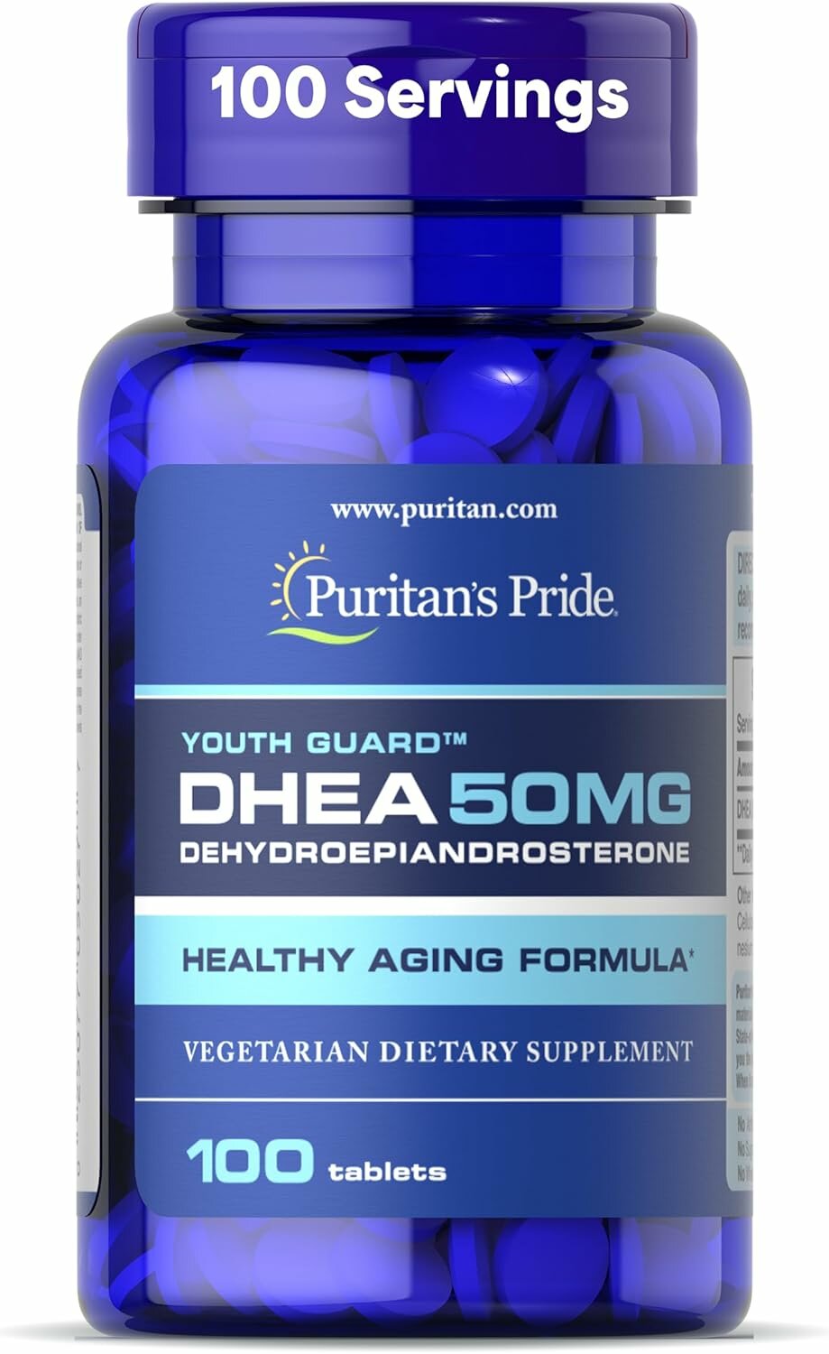 Puritan's Pride DHEA, дгэа, 50 мг, 100 таблеток