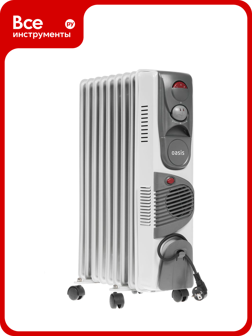 Масляный радиатор Oasis BВ-20Т, для обогрева помещения