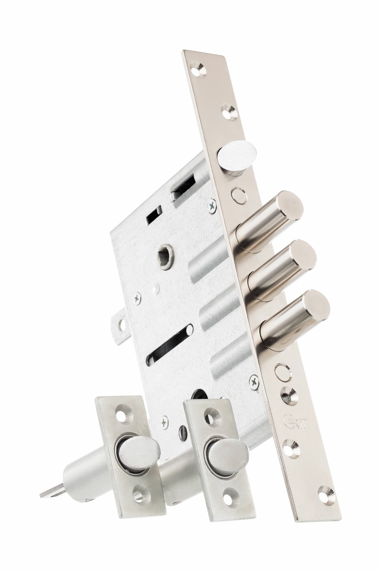 Замок врезной цилиндровый противопожарный CRIT ЗВ-7РМП-006 (с системой краб и 2-мя дополнительным защелками) 00049