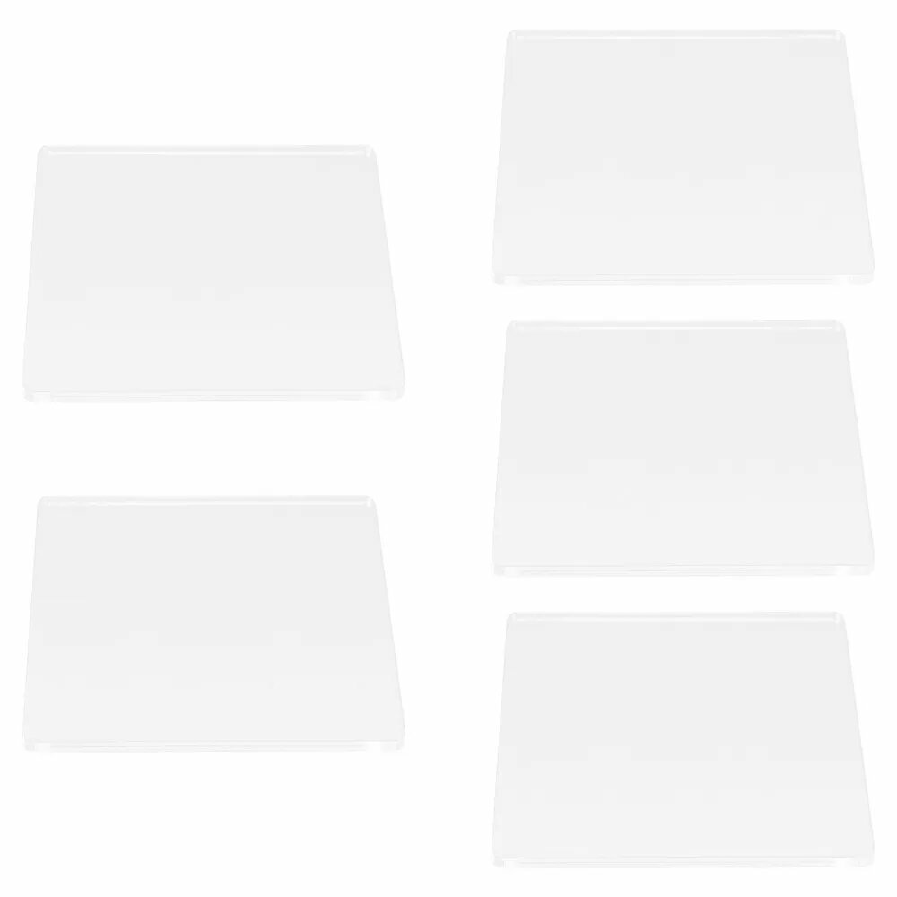 Акриловые прозрачные пластины для лепки глины, 5 штук, для декоративно-прикладного творчества