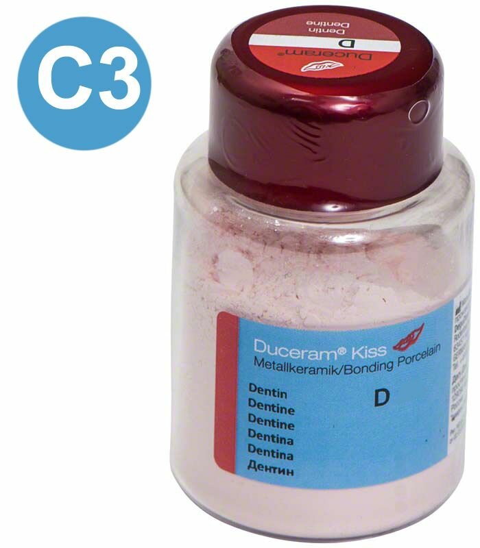 Масса керамическая для металлокерамики Дуцерам Кисс (Duceram Kiss) Дентин C3 (75 гр)